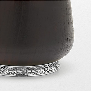 BALIBETOV Selected Collection - Yerba Mate Gourd (Mate Cup) - Premium Mate Gourd With German Silver Details - Includes Stainless Steel Bombilla and Cleaning Brush. (The Chaco Mate)