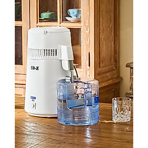CO-Z 1.1 Gallon Water Distiller, 750W Countertop Home 4L Distilled Clean Water Maker Office Countertop Distiller Water Making Machine, Distill Distilling Water Purifier Distillers