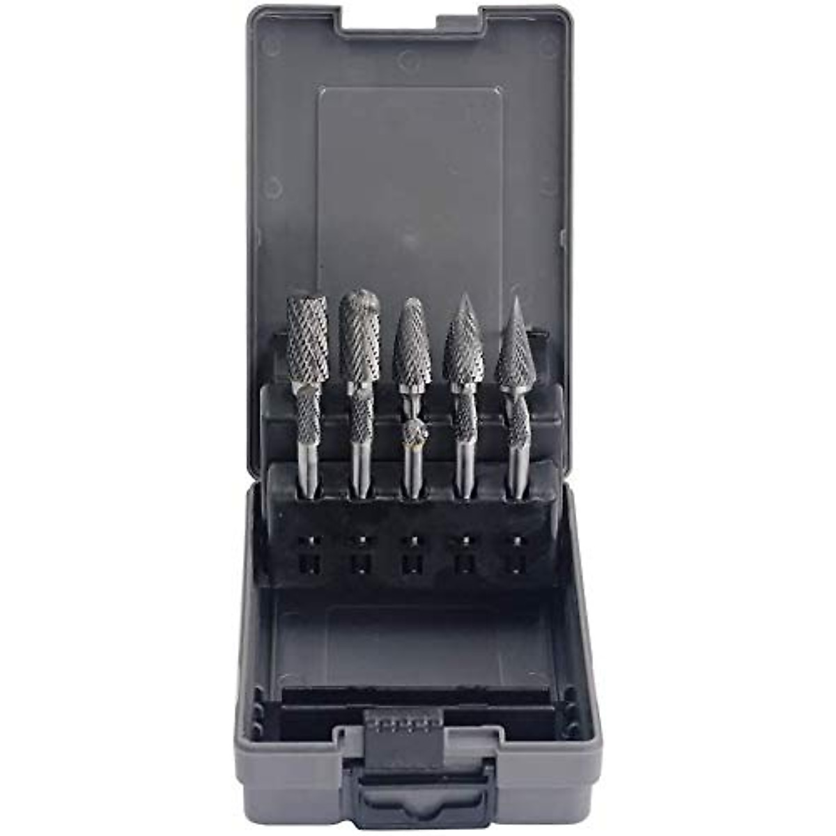 Carbide Burrs Sets 10 Pieces JESTUOUS 1/4 Inch Shank Diameter 5pcs 1/2 Head Diameter 5pcs 1/4 Head Diameter for Die Grinder Bits Grinding Cutting Porting