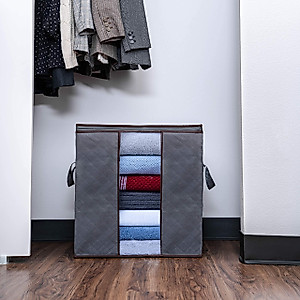 VENO 7 Packs Clothes Storage Bag Organizer, 4 Packs of Cloth Storage and 3 Packs of Tall Blanket Storage