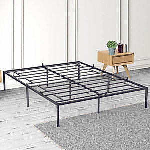 IDEALHOUSE Queen Bed Frame with Storage 14 Inch Metal Platform Bed Frame with Steel Slat Support No Box Spring Needed,Mattress Foundation,Easy to Assemble