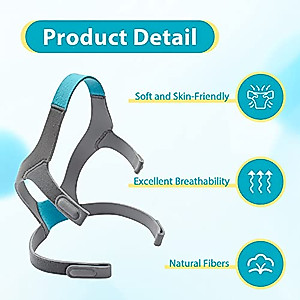 PalpitateC N20 Replacement Headgear Compatible with N20 for Adjustable Home Mask Headband with Magnetic Headgear Clips (1 Pack)