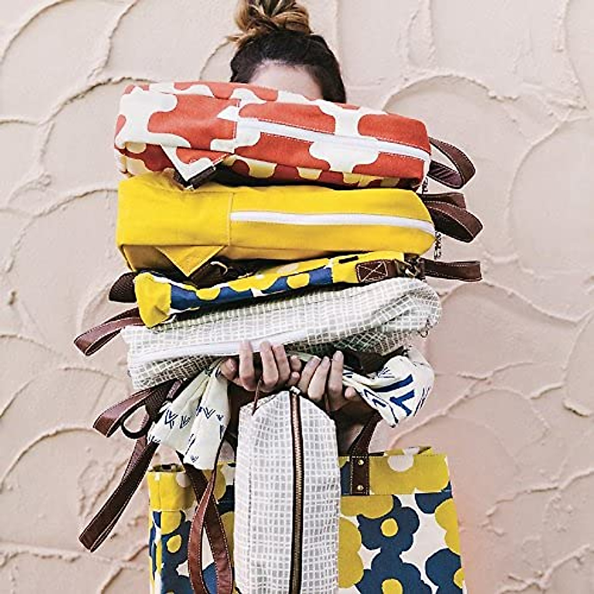 Maika Recycled Canvas Carryall Tote Bag, Hana, Blue