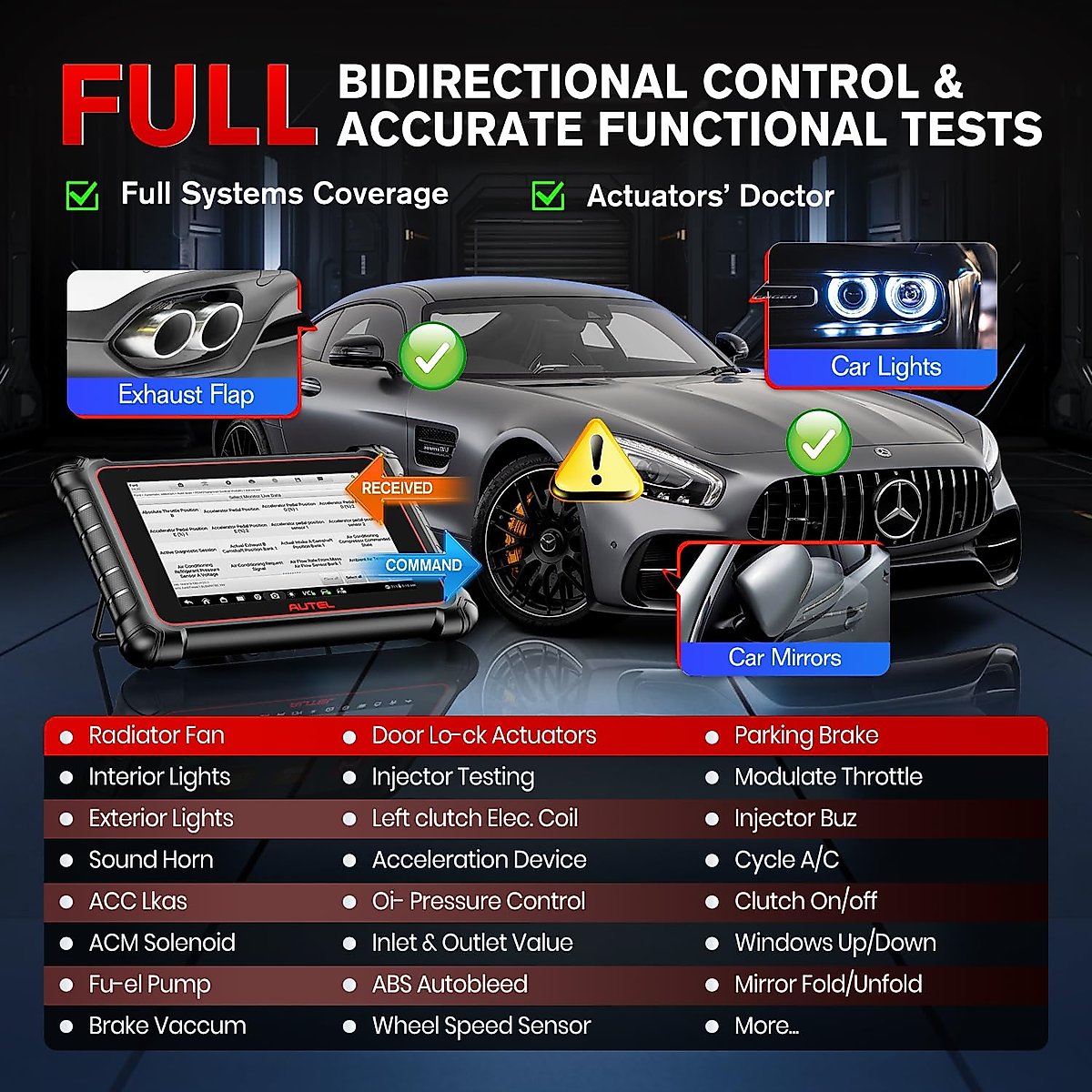 Autel MaxiPRO MP900-BT Scanner w/ $60 MV108S - 2024 DoIP/CAN FD MP900BT, Newer Model of MS906BT MP900 DS900 DS808, Pro ECU Coding, 3000+ Bidirectional, 40+ Services, VIN/License Scan, OS 11, FCA SGW