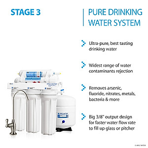 APEC Water Systems TO-SOLUTION-10 Whole House Water Filter, Salt Free Water Softener & Reverse Osmosis Drinking Water Filtration Systems for 1-3 Bathrooms