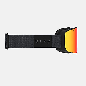 Giro Axis Ski Goggles - Snowboard Goggles for Men - Black Mono Strap with Vivid Ember/Vivid Infrared Lenses