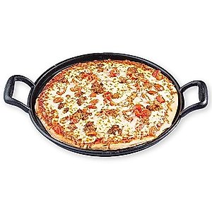 TableCraft 13.5" Pre-seasoned Cast Iron Baking and Pizza Pan | Commerical Quality for Restaurant or Home Kitchen Use