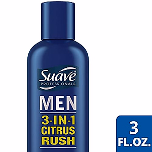 Suave Men 3-in-1 Shampoo Conditioner Body Wash Citrus Rush 3 oz