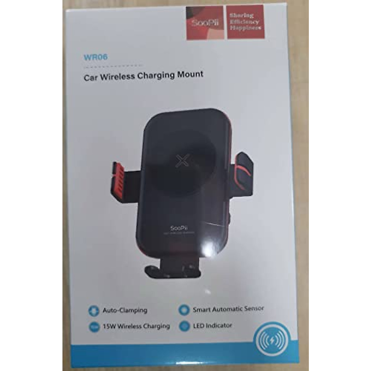 SooPii Wireless Car Charger Mount, 15W Qi Fast Charging, Auto-Clamping,2 Styles Air Vent Phone Holder Included, Compatible with iPhone 13/12/11,Samsung S21/S20 and Others