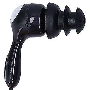 PUSOKEI Short Cord Waterproof Headphone, IP68 Waterproof Shortline in-Ear Tree Earplugs Waterproof Earphone Suitable Fit for Swimming Surfing Running(Black)