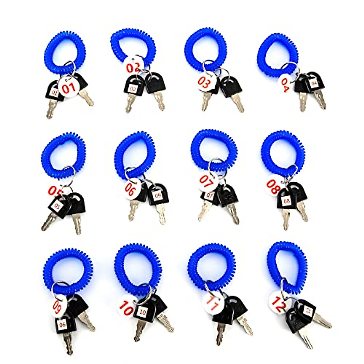 HaroldDol 12 Slots Acrylic Clear Cell Phone Locker Box with Door Locks and Keys, Wall-Mounted Cell Phones Storage Cabinet Pocket Storage Locker Box for Classroom Office (12 Slots)