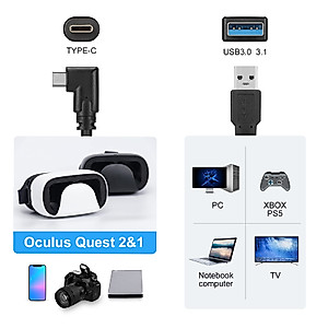wawpi VR Link Cable 15ft,Compatible for Qculus Quest 2,Fast Charging & PC Data Transfer Cable for VR Headset and Gaming PC