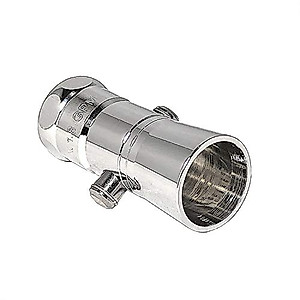 Shower Head Solid Brass Construction with Push Button Flow Control or Shut Off, Water Saver, Polished Chrome