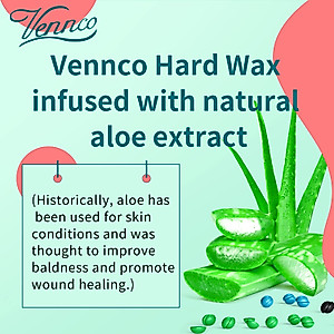 Vennco Waxing Kit, Wax Warmer Kit for Coarse Hair Removal, Hard Wax Kit with 14oz Wax Beads for Bikini Brazilian Legs Armpit Face Full Body for Women Man