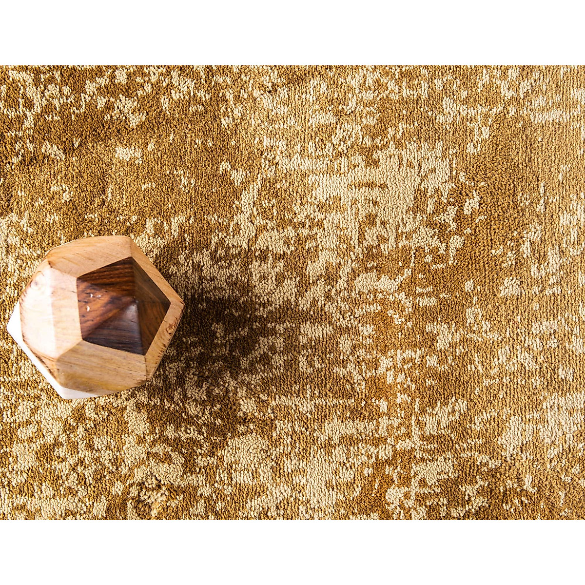 Unique Loom Barista Collection Area Rug - Pache (9' x 12' Rectangle, Beige/ Black)