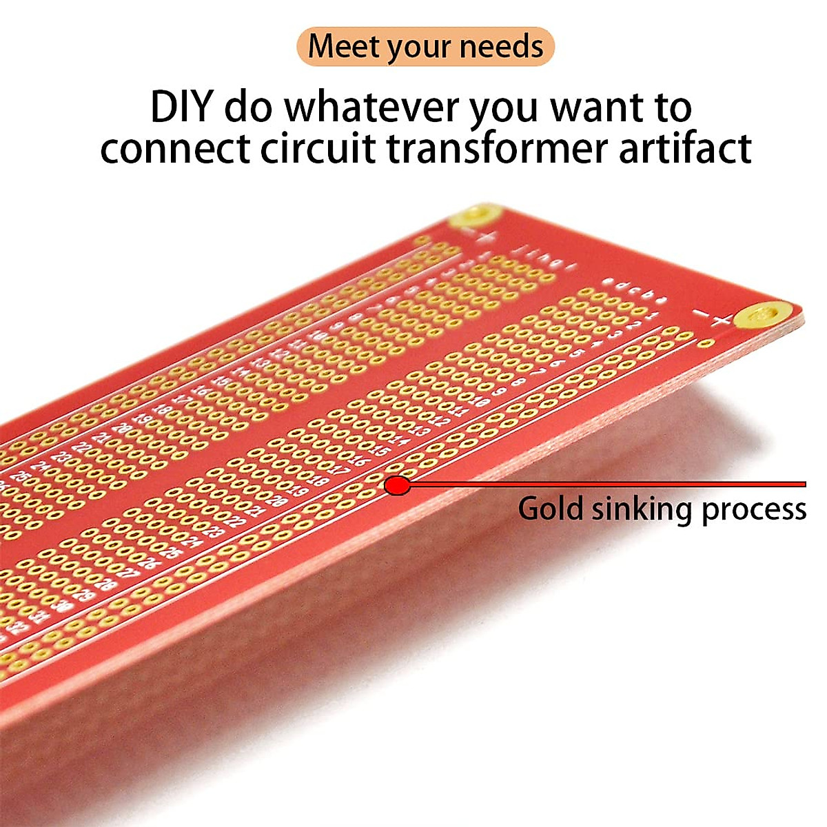 Gikfun Large Solder-able Breadboard Gold Plated Finish Proto Board PCB DIY Kit for Arduino GK1008