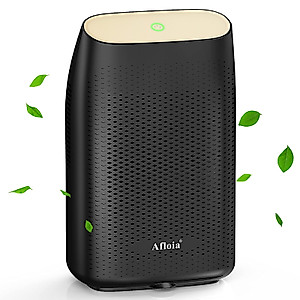 Afloia Dehumidifier for Home 2500 Cubic Feet(269 sq ft), Quiet Portable Electric Dehumidifiers, 70oz Small Dehumidifier Remove Humidity for Bathroom Basement Closet RV Garage,Auto Shut Off, Black