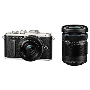 OLYMPUS PEN E-PL8 EZ double zoom kit [black][International Version, No Warranty]