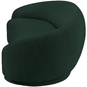 Meridian Furniture 693Green-S Hyde Collection Modern | Contemporary Boucle Fabric Upholstered Sofa, Green, 89.5" W x 38" D x 27.5" H