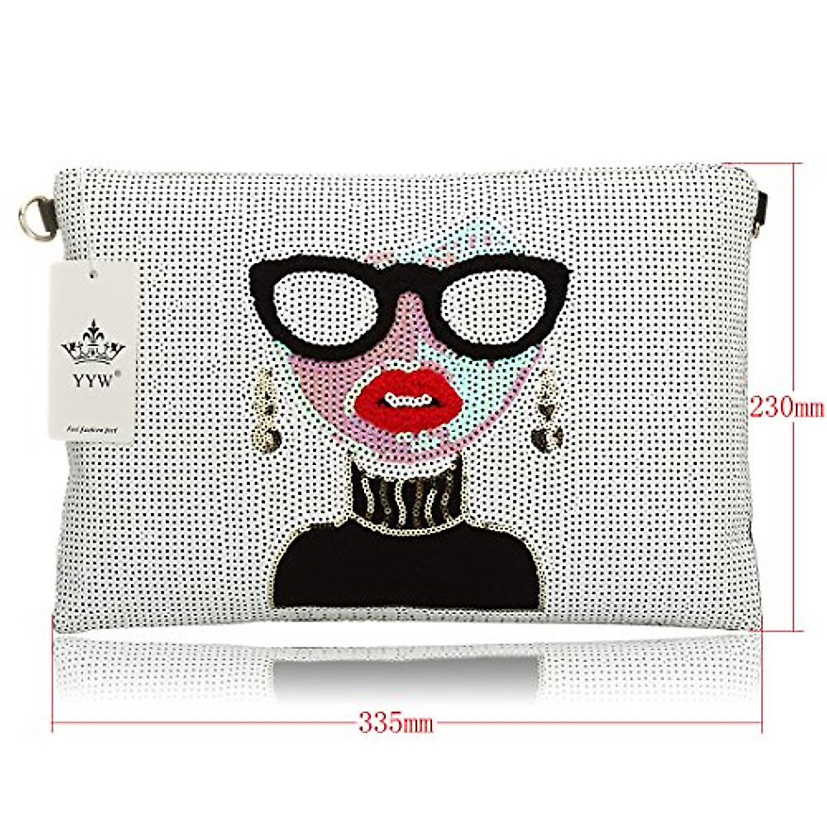 Simcat Oversized Clutch Bag Purse,Womens Large Designer leather Evening Wristlet Handbag for Ladies,White,One Size