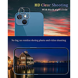 [3 Pack] Tamoria Camera Lens Protector Compatible for iPhone 13 & iPhone 13 Mini Camera Cover Premium 9H Tempered Glass [Anti-Scratch]99.99% Transparency with Black Circle Design for iPhone 13 6.1 Inch & iPhone 13 Mini 5.4 Inch