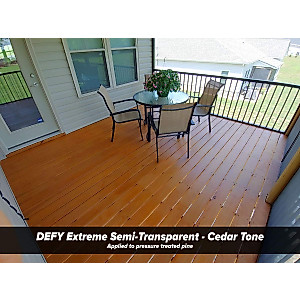 DEFY Extreme 1 Gallon Semi-Transparent Exterior Wood Stain, Cedar Tone