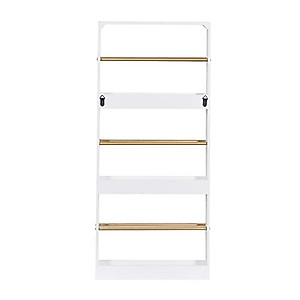 Deco 79 Glam Wood Rectangle Wall Shelf, 16" x 4" x 36", White