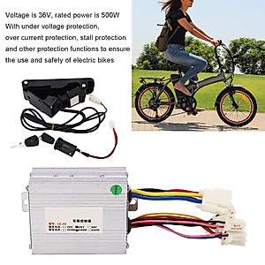 RiToEasysports 36V 500W Electric Controller Kit,Brush Speed Motor Controller with Throttle Pedal for Electric Motorcycle Tricycle