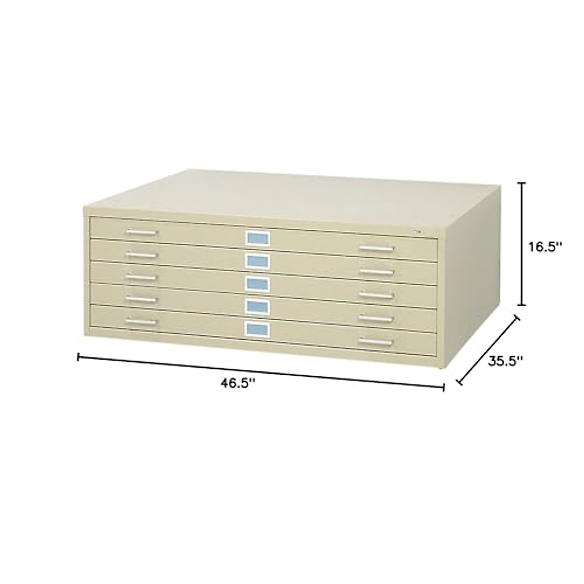 Safco Products 4996TSR Flat File for 42" W x 30" D Documents, 5-Drawer (Additional Options Sold Separately), Tropic Sand