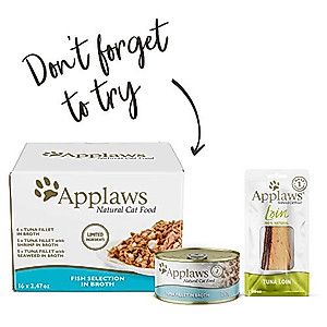 Applaws Cat Pouch 2.4oz Tuna with Whole Anchovy & Seaweed - 12 Pack