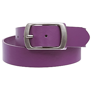 beltiscool Women Casual PU Leather Dress Belt With Square Single Prong Buckle, Purple | xl (38-40" waist)