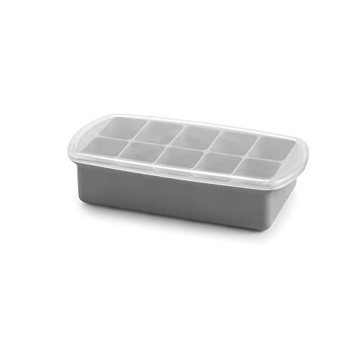 melii Silicone Baby Food Freezer Tray with Lid (Grey)