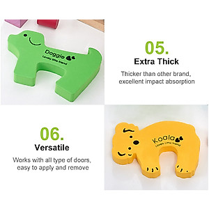 Elf Star Finger Pinch Guard Door Stopper (8pc) Baby Proofing Durable Slam Foam Bumper Doors Safety Draft Stop Cushion Protectors