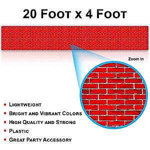 Brick Wallpaper for Bedroom by Craftopia | 4' x 20' | Brick Wall Backdrop for Decoration, Kids Birthday and More | Brick Backdrop & Fireplace Backdrop Decoration