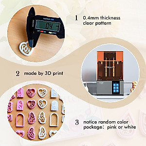 KEOKER Mom Heart Polymer Clay Cutters, Mothers Day Clay Earring Cutters, 22 Shapes Polymer Clay Cutters for Earrings, Mama Stamp Clay Cutters for Polymer Clay Jewelry