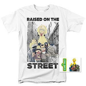 Popfunk Sesame Street Big Bird Oscar Bert Ernie Grover T-Shirt & Stickers - Medium