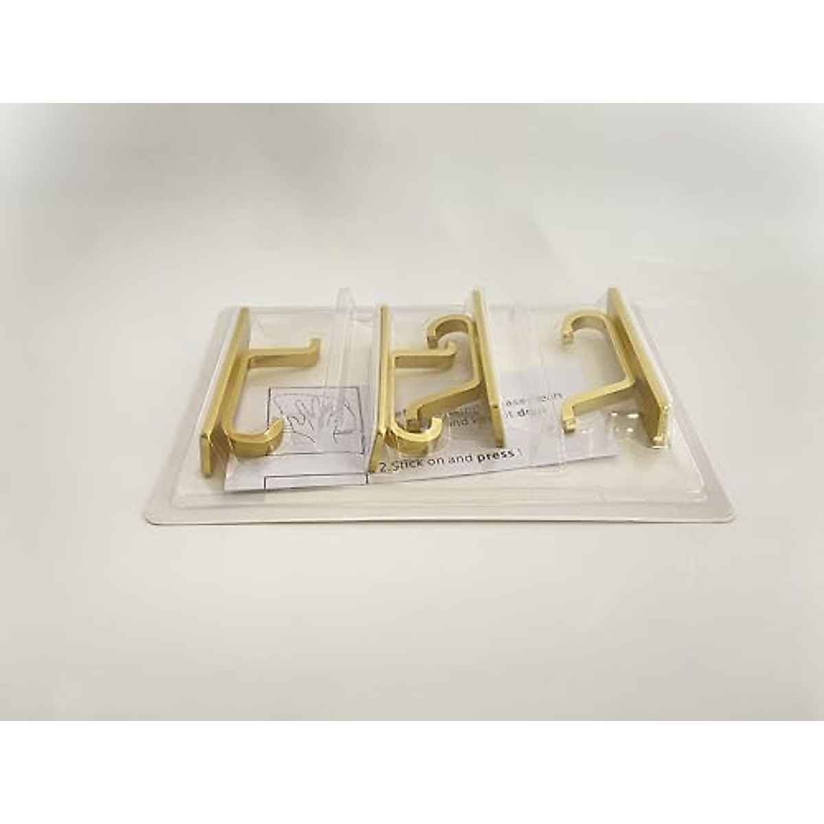 pickpiff Self Adhesive Hooks, Extra Sticky 10LB (Max), Heavy Duty Stainless, Stick On Wall and Door Hooks for Hanging, Bathroom Towel Hooks and Coat Hooks, Robe Hook Wall Mounted, Gold, 4 Pack