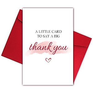 Simple Thank You Card for Him Her, Thank You Gifts Card for Mentor Boss, Lovely Thank You Card for Mom Dad, A Little Card to Say A Big Thank You