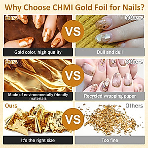 CHMI Gold Foil Flakes for Resin -15g, Jewelry Making, Imitation Gold Foil Flakes Metallic Leaf for Nails, Painting, Crafts, Slime and Resin Jewelry Making (Gold, Silver, Copper Colors)