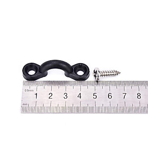 ANTOBLE Kayak Pad Eye, Kayak Nylon Bungee Tie Down Deck Loops for Boat Kayak Deck Rigging Kit - 10 Pack with Screws