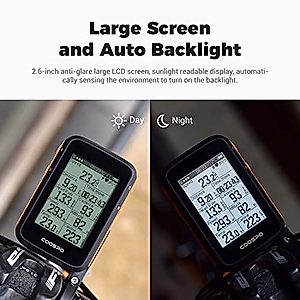 COOSPO Bike Computer Wireless GPS,Bike Speedometer with Auto Backlight, Bluetooth5.0 ANT Cycling GPS Computer,Bicycle Computer Wireless BC200 Bundle with CooSpo Cadence Speed Sensor …