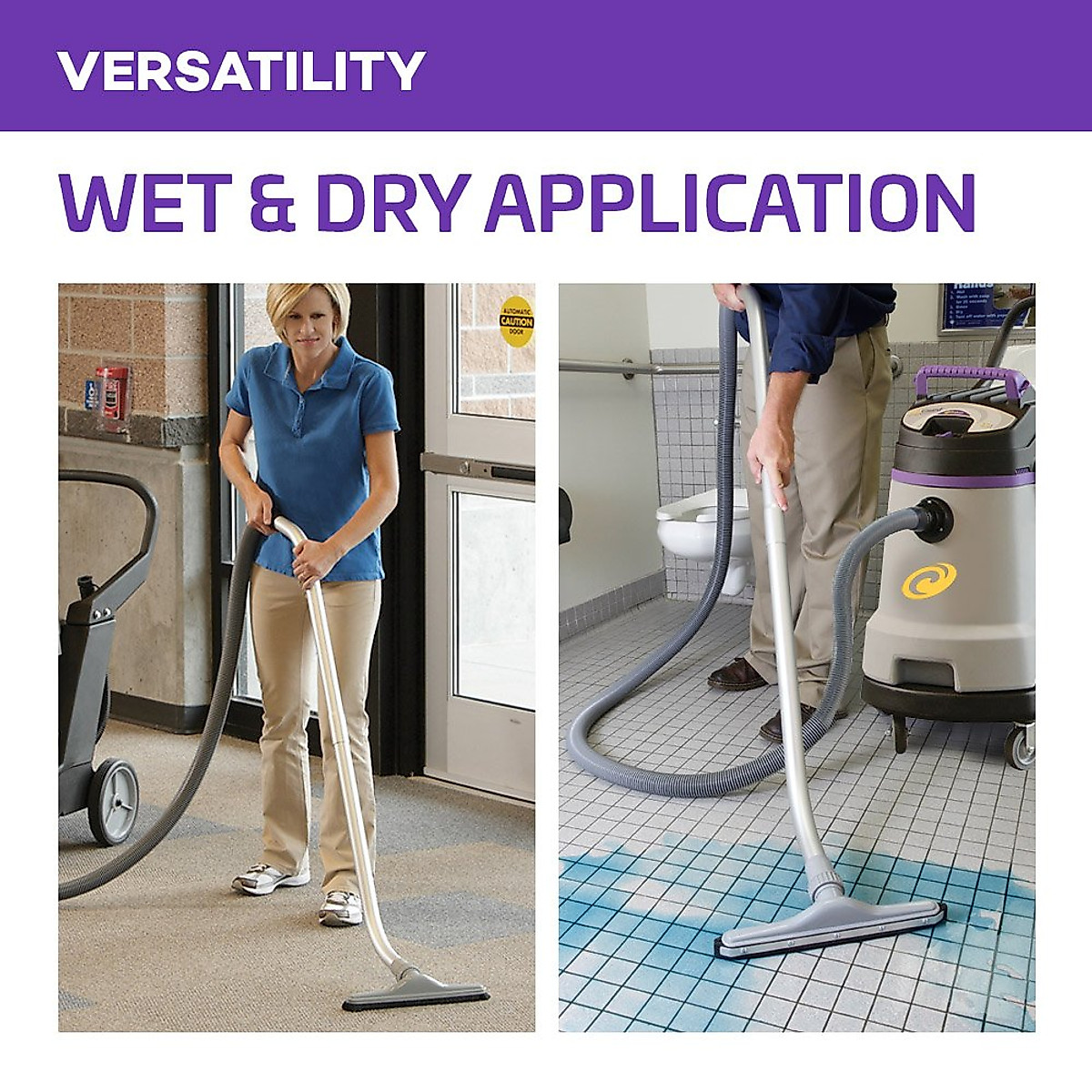 ProTeam Wet Dry Vacuums, ProGuard 20, 20-Gallon Commercial Wet Dry Vacuum Cleaner with Tool Kit and Front Mount Squeegee