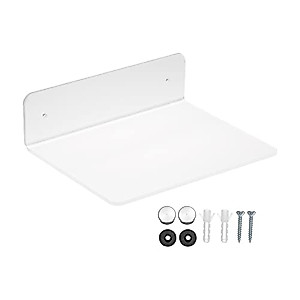 PATIKIL 7.87 x 5.91 Inch Acrylic Floating Shelf, Floating Wall Mounted Shelves for Bathroom Wall Decoration, Transparent