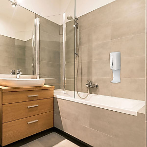 Cabilock 2pcs Soap Dispenser Tray Laundry Soap Catcher Tray All Laundry Soap Dispenser Catch Trays Soap Drip Tray Automatic Hand Soap Dispenser Soap Tray Drops Faucet White Abs