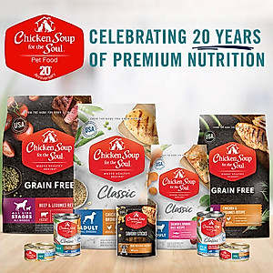 Chicken Soup for The Soul Classic Dry Small Bites Adult Dog Food, Chicken, Turkey & Brown Rice Recipe, 28 Pound Bag | Soy, Corn & Wheat Free, Small Breed Dog Food Made with Real Ingredients