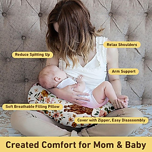 Dyoart Baby Nursing Pillow Cover,Personalized Name Soft Nursing Covers,Breastfeeding Pillow Slipcover for Bottle Feeding,Custom Gifts for Toddler Infannt(23"x19”x5.5")(one Size)