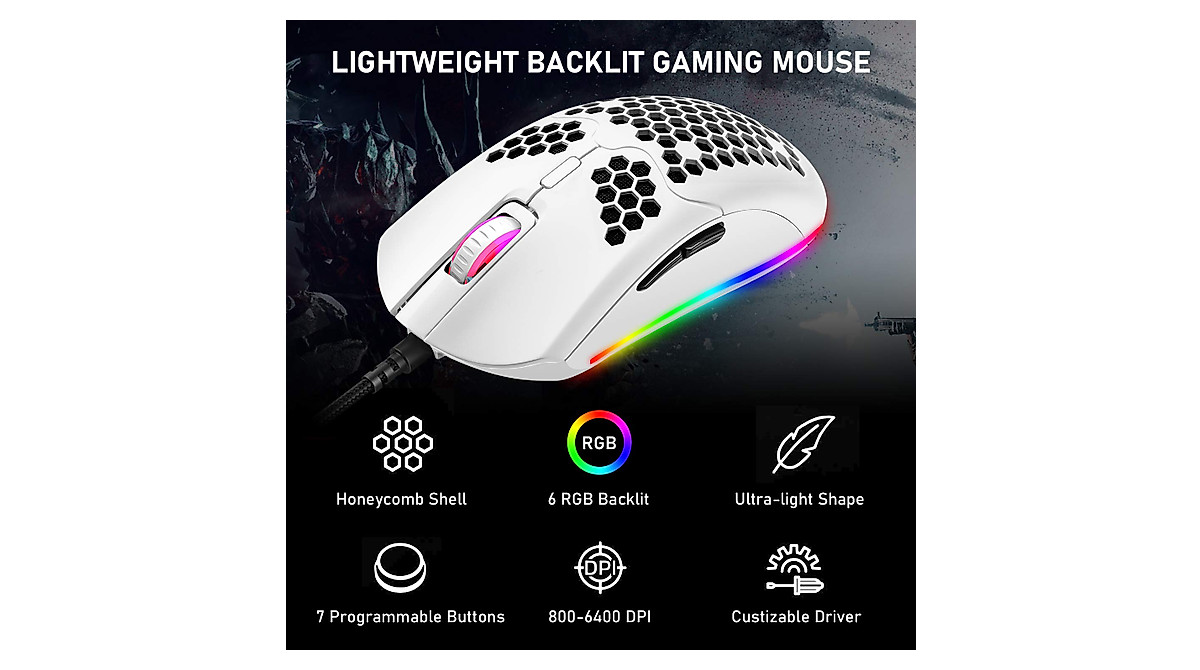 Compact 60% Gaming Keyboard & Mouse Combo - RGB Backlit