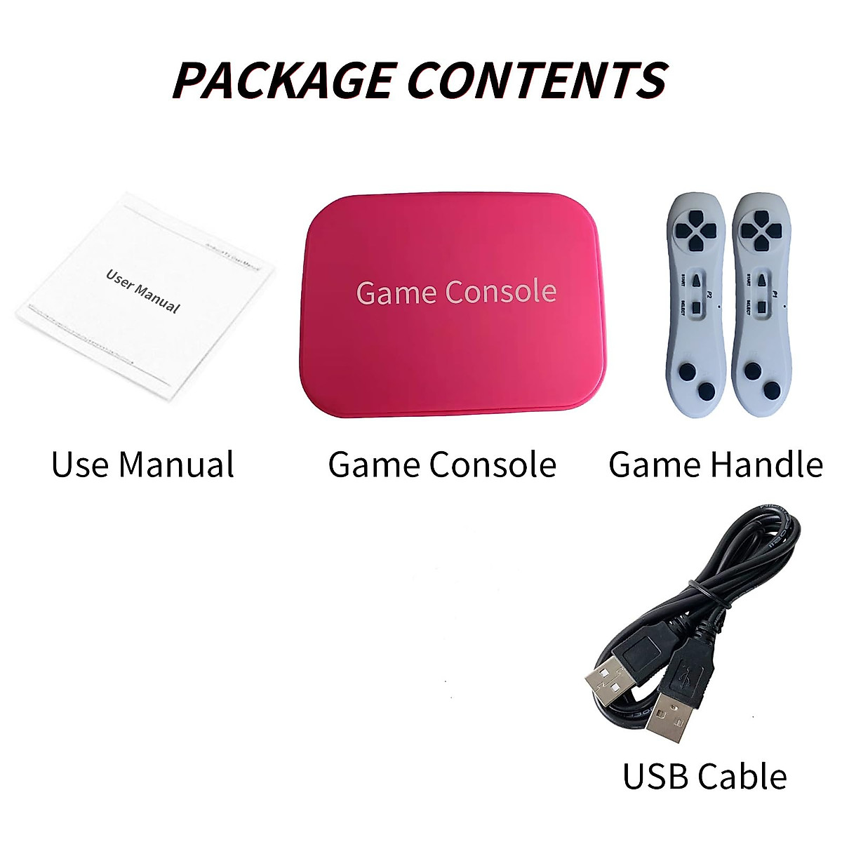 YRPRSODF TV Game Console Built in 883 Games, Handheld Retro Video Game Machine with 2.4G Wireless Gamepad Somatosensory Control, HD Plug and Play, Home Interactive& Puzzle Games, Red