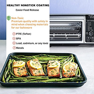 Professional 13" × 13" Baking Sheet, Cookie Sheet Pan, Nonstick Bakeware for SP101, SP100, SP1001C, SP201 Foodi Air Fry Oven, Sheet Pan for Foodi 8-in-1 Air Fry Oven, Non-Stick Pan for SP100