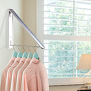 VMVN Clothes Drying Rack,Laundry Drying Rack Clothing Foldable,Clothes Hanging Organizer Hanger Rack,Wall Mounted Retractable Space Saving Dryer Rack